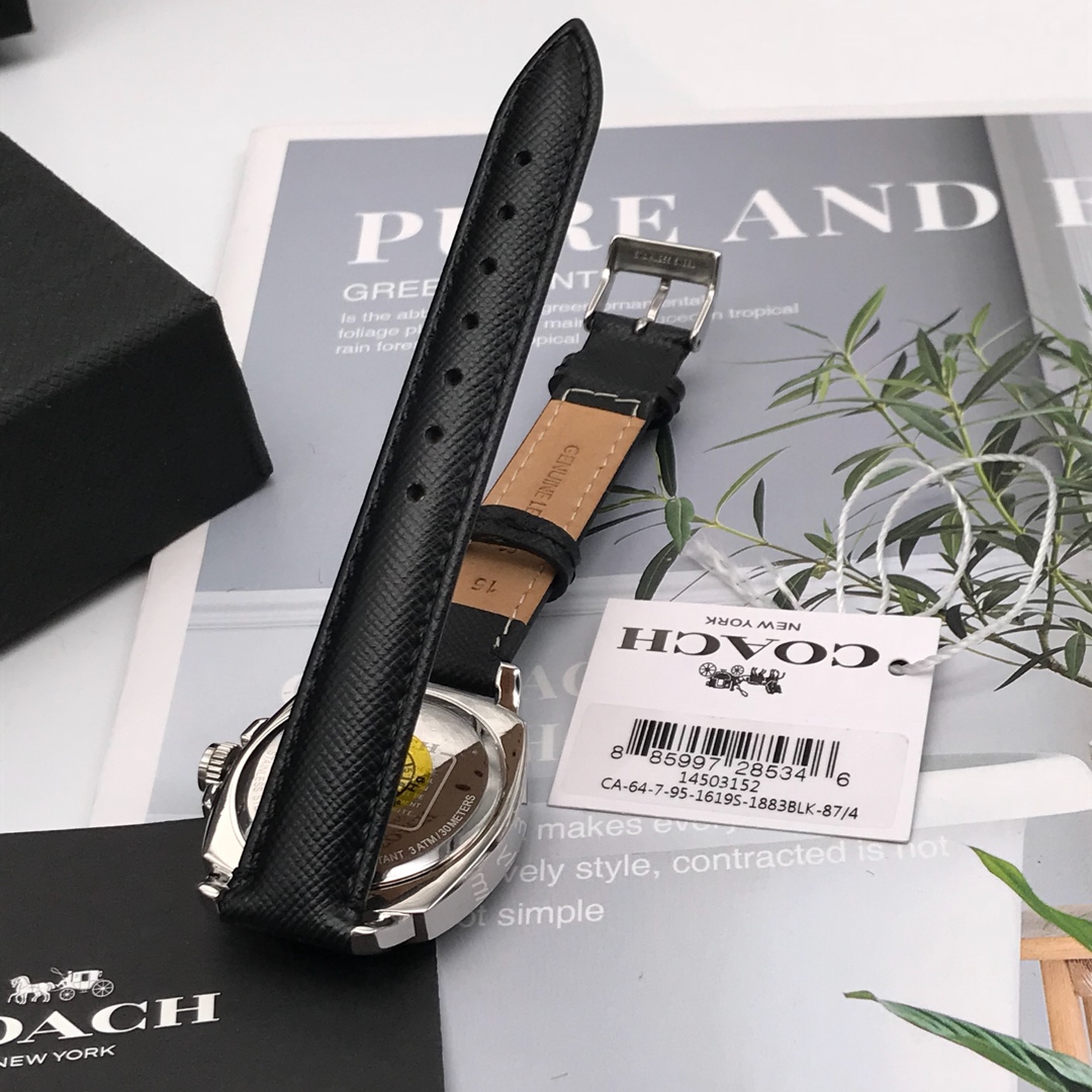 Womens Coach 14503152 BOYFRIEND Silver Tone Glitz Watch หน้าปัดล้อม ...