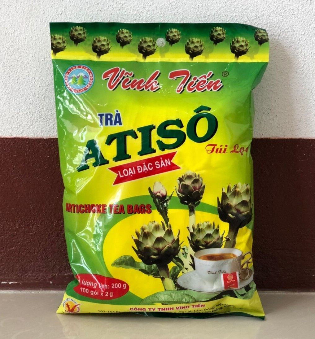 ชาอาร์ติโชค ชาเวียดนาม (ATISO TEA) ขนาด 200 กรัม (100ซอง*2กรัม) นำเข้า ...