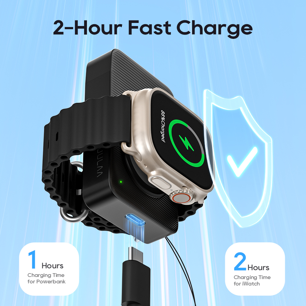 KUULAA Portable Charger for Apple Watch 1500mAh iWatch Charger Power ...