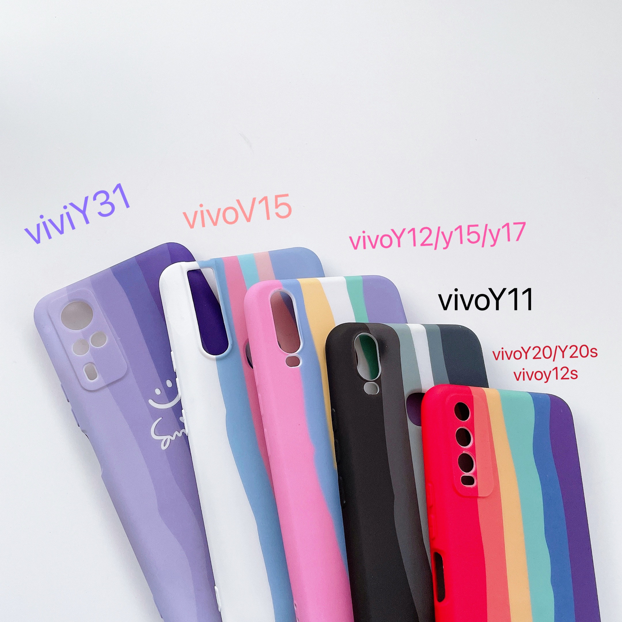 เคสวีโว่Y17 เคสสายรุ้งกำมะหยี่ Y11 Y12/Y15/Y17 Y20/Y20s/Y12s Y30/Y50 V15 y91c Y95/Y93/Y91i Y53 ...