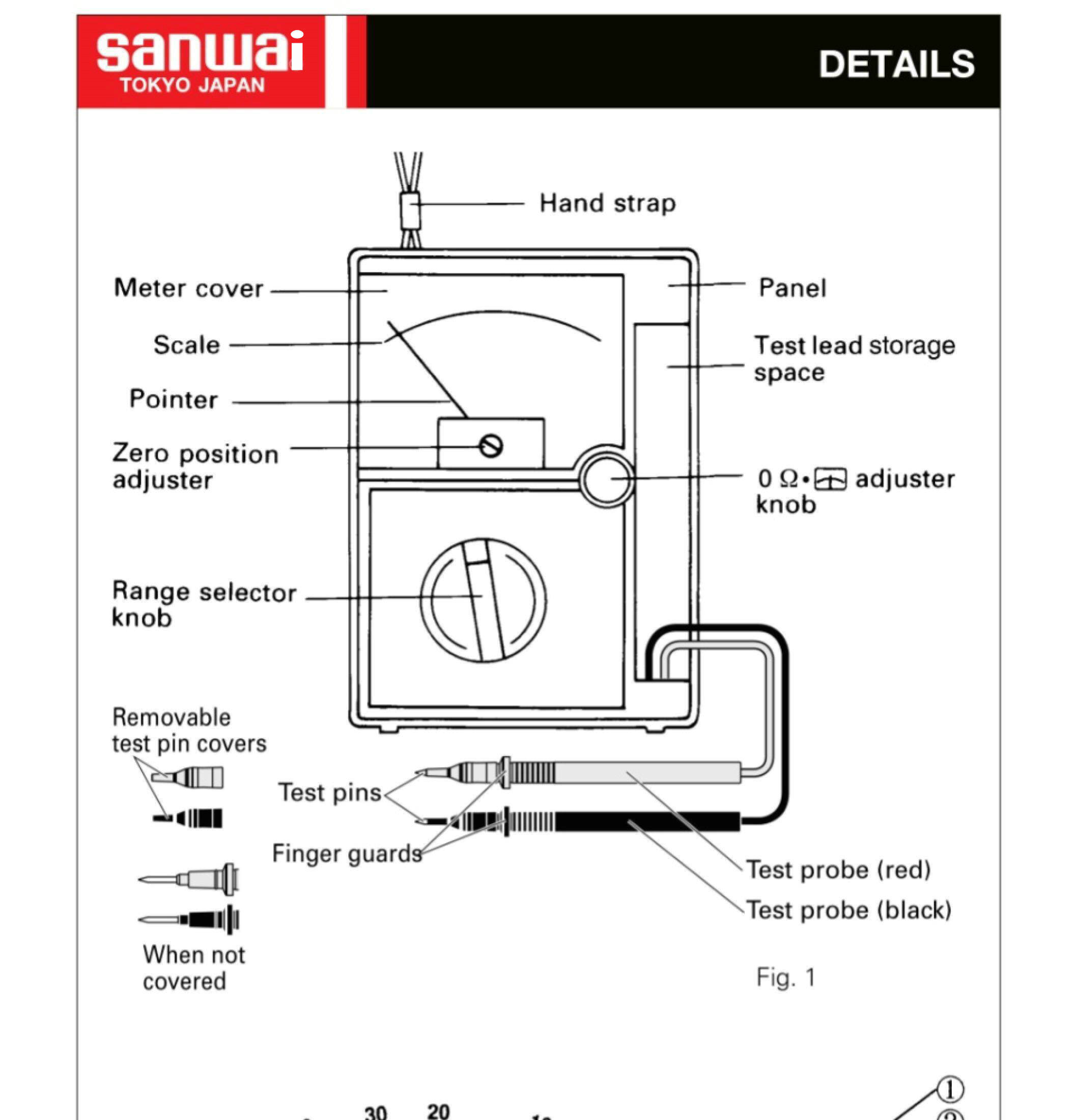 SANWA ญี่ปุ่นแท้ มัลติมิเตอร์ รุ่น YX-361TR มัลติมิเตอร์เข็ม อนาล็อก โอห์มเข็ม วัดไฟ มิเตอร์วัด ...