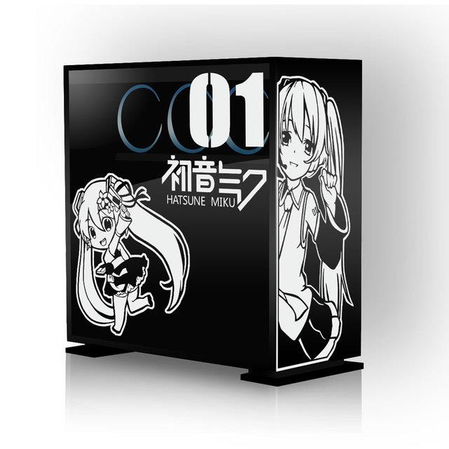 MIKU Anime PC Case Stickers Cartoon Waterproof Computer Host Decal ...