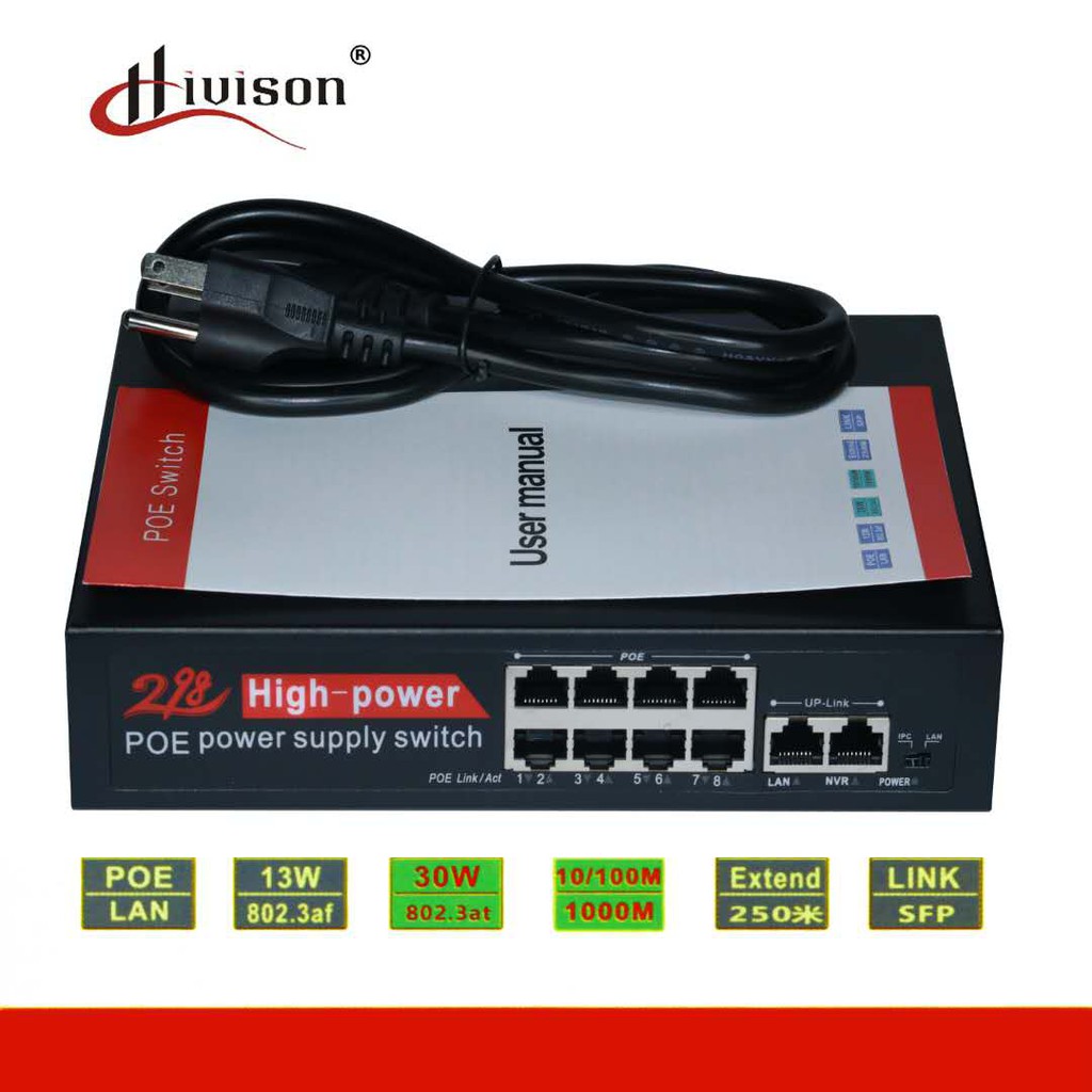 ของแท้ 100 PROLINK 8 Ports POE Switch รับประกัน 2 ปีเต็ม PL-F82AF SWITCH POE 8 Ports 2 uplink ...