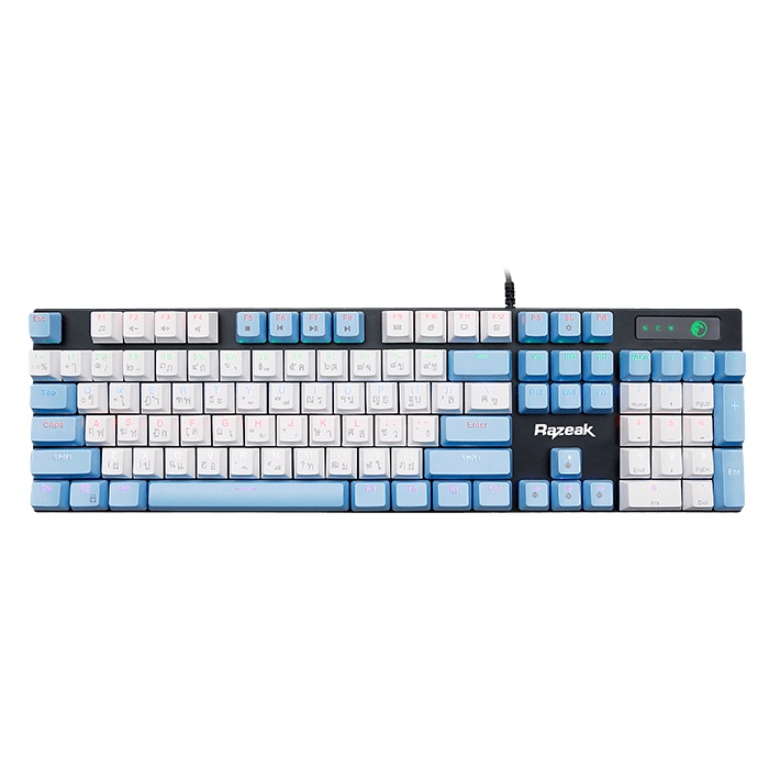 Razeak RK-X61 Metal Mechanical Keyboard Gaming BLUESWITCH แถมคีแคป 1ชุด ...