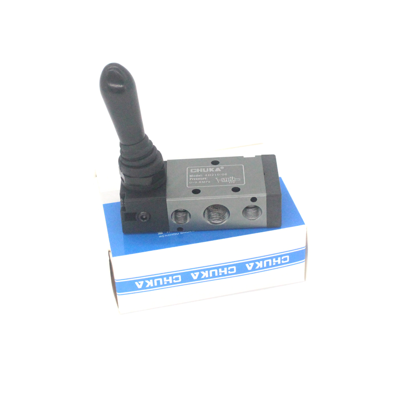 4H210-08 5 Port 2 Position 1/4 PT Pneumatic Valve Hand Pull Lever Operated Pneumatic Air Valve ...