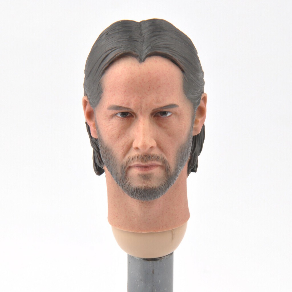 a 1/6 ฟิกเกอร์โมเดล john wick keanu reeves male head sculpt fit 12 นิ้ว ...