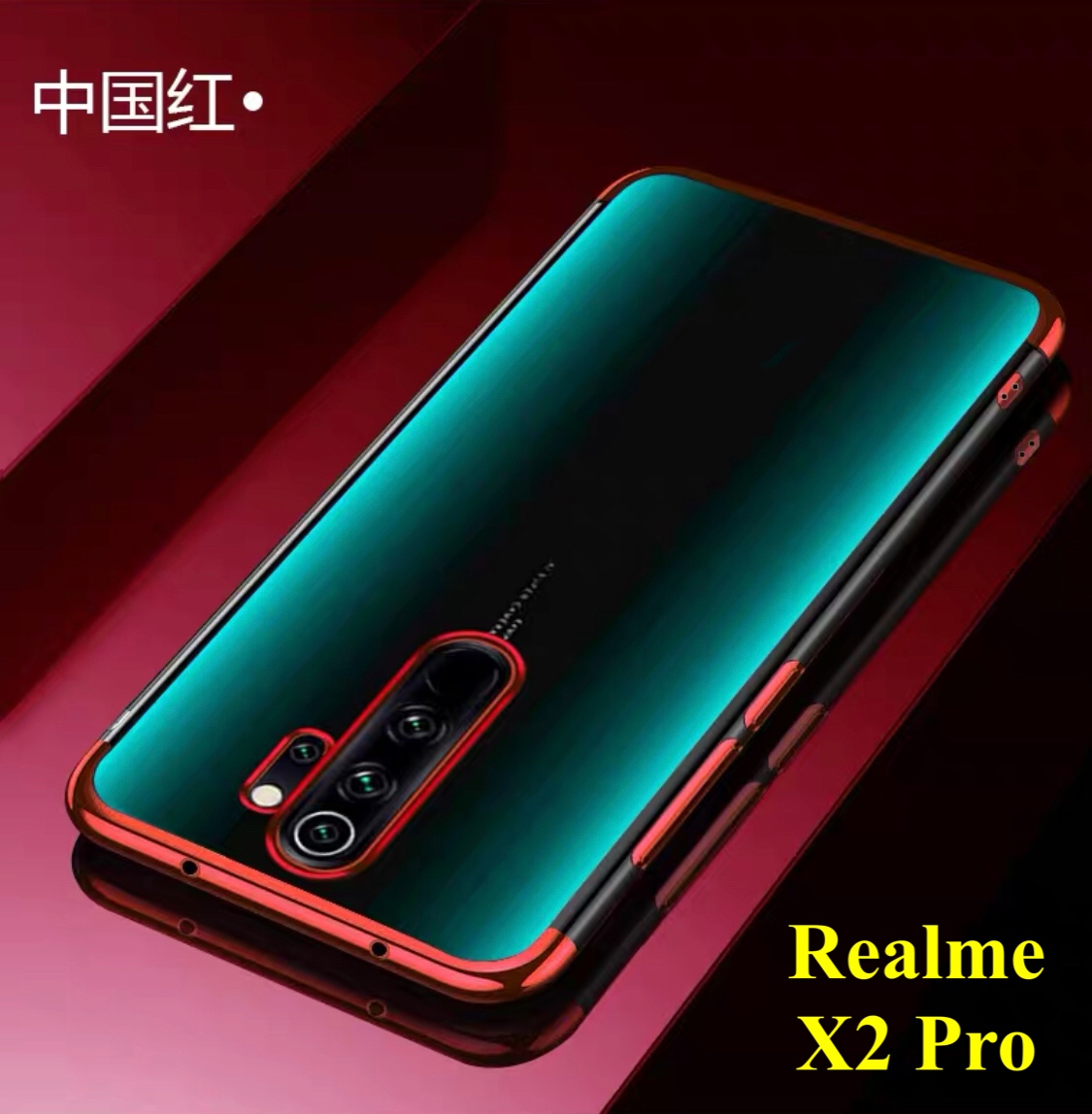 Case Realme X2 Pro เคสนิ่ม ขอบสีหลังใส เคสกันกระแทก สวยและบาง TPU CASE ...