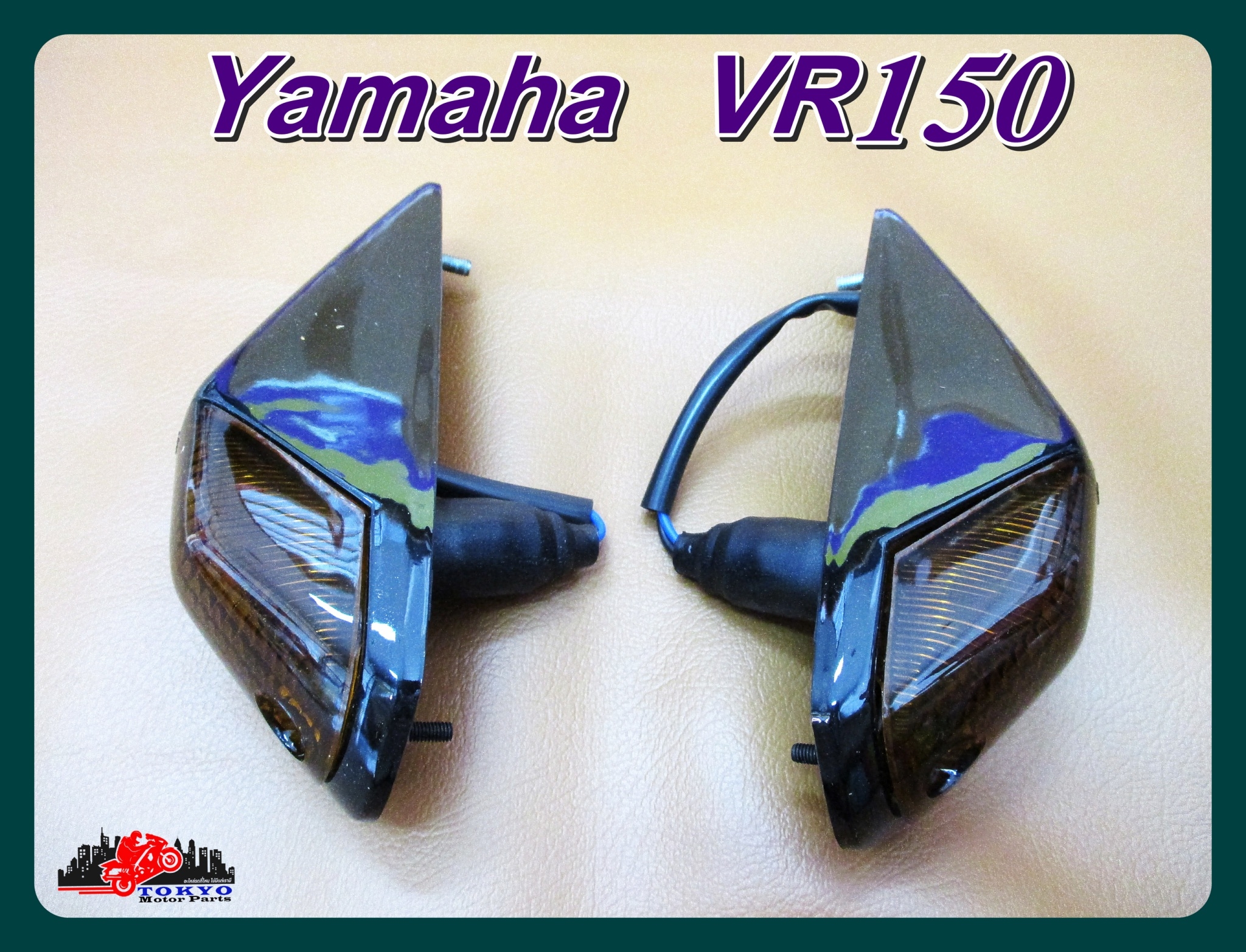 YAMAHA VR150 "FRONT" TURN SIGNAL (LH&RH) SET PAIR // ไฟเลี้ยวหน้า สีดำ | Lazada.co.th