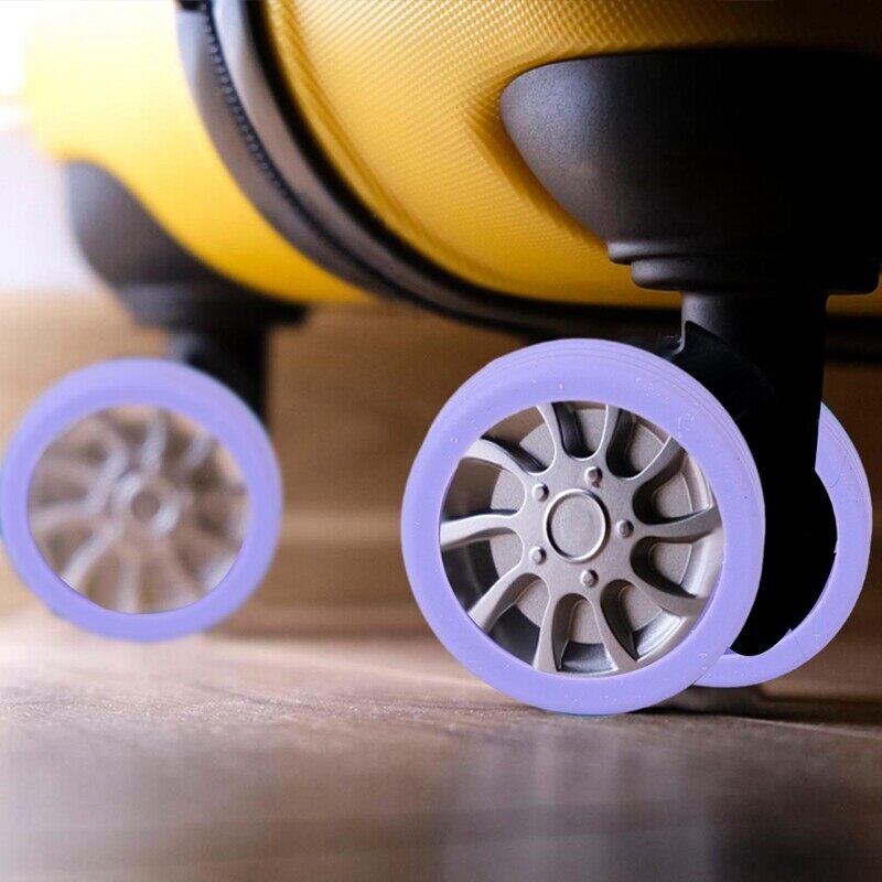 TOOLIIX 48Pcs Luggage Wheels Covers Anti-wear Silicone Wheels Suitcase ...
