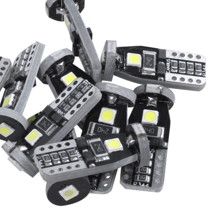 Pack Of 12-194 168 2825 W5W T10 Led Light Bulb 10-30V White Extremely ...