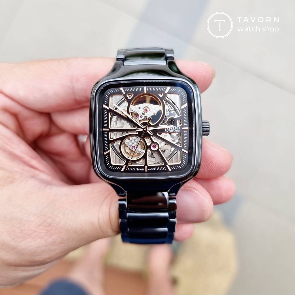 นาฬิกา RADO TRUE SQUARE AUTOMATIC OPEN HEART รุ่น R27086162 | Lazada.co.th