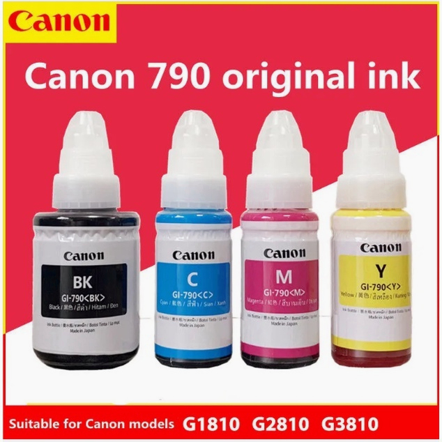 จัดส่งจากกรุงเทพหมึกเติม CANON INK GI-790 หมึกขวดแท้ 4 สี BK C M Y ...