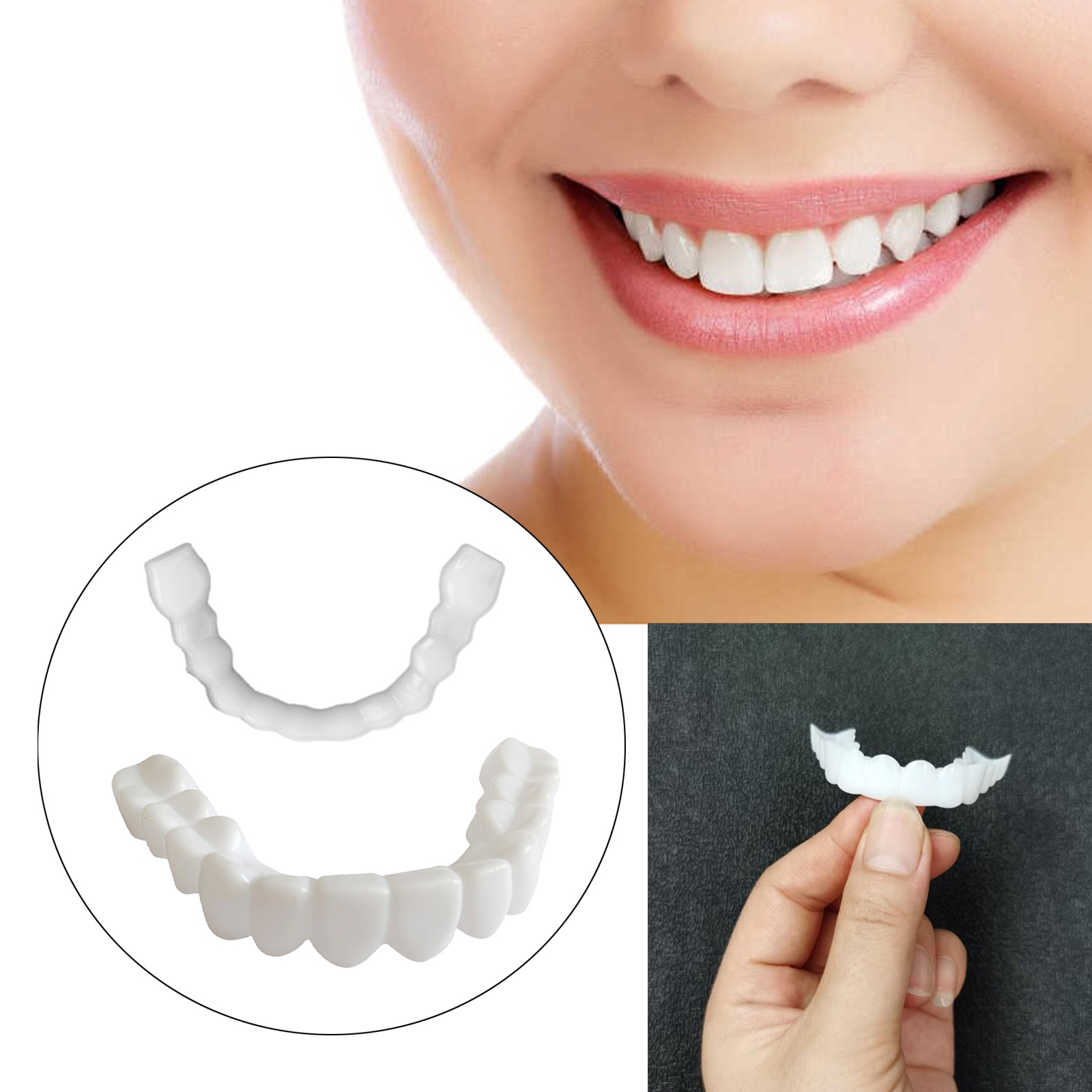 Fake Teeth Smiling Veneers Dentures Cosmetic Fake Tooth Cover Smiling ...