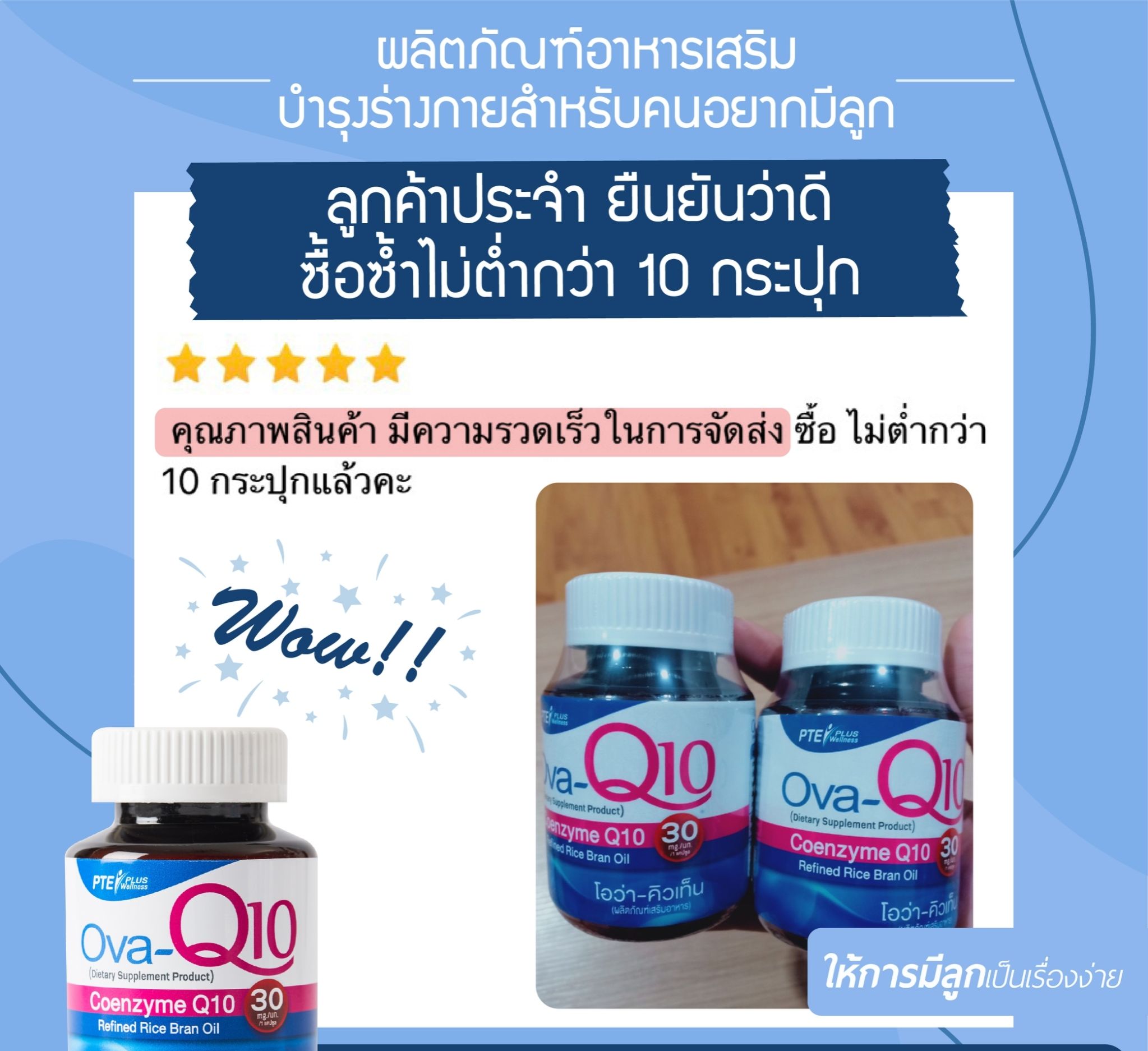 Ova-Q10 โอว่าคิวเท็น โคคิวเท็น เพิ่มพลังงานให้แก่เซลล์ไข่และอสุจิ ...