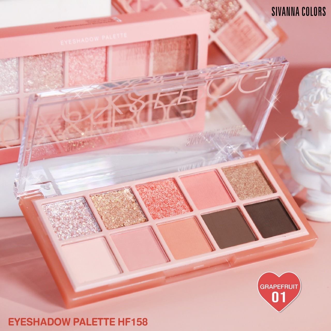 HF158 SIVANNA COLORS(ซิเวนน่า คัลเลอร์) EYESHADOW PALETTE อายแชโดว์พาเลท มีทั้งสีแมทท์ สีชิมเมอร ...