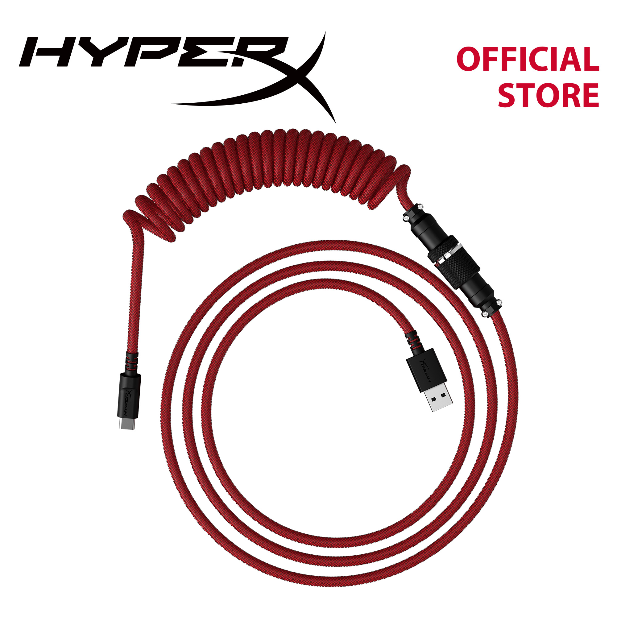 (6J681AA)HyperX Coiled Cable(Light Green-White) - Durable coiled cable ...
