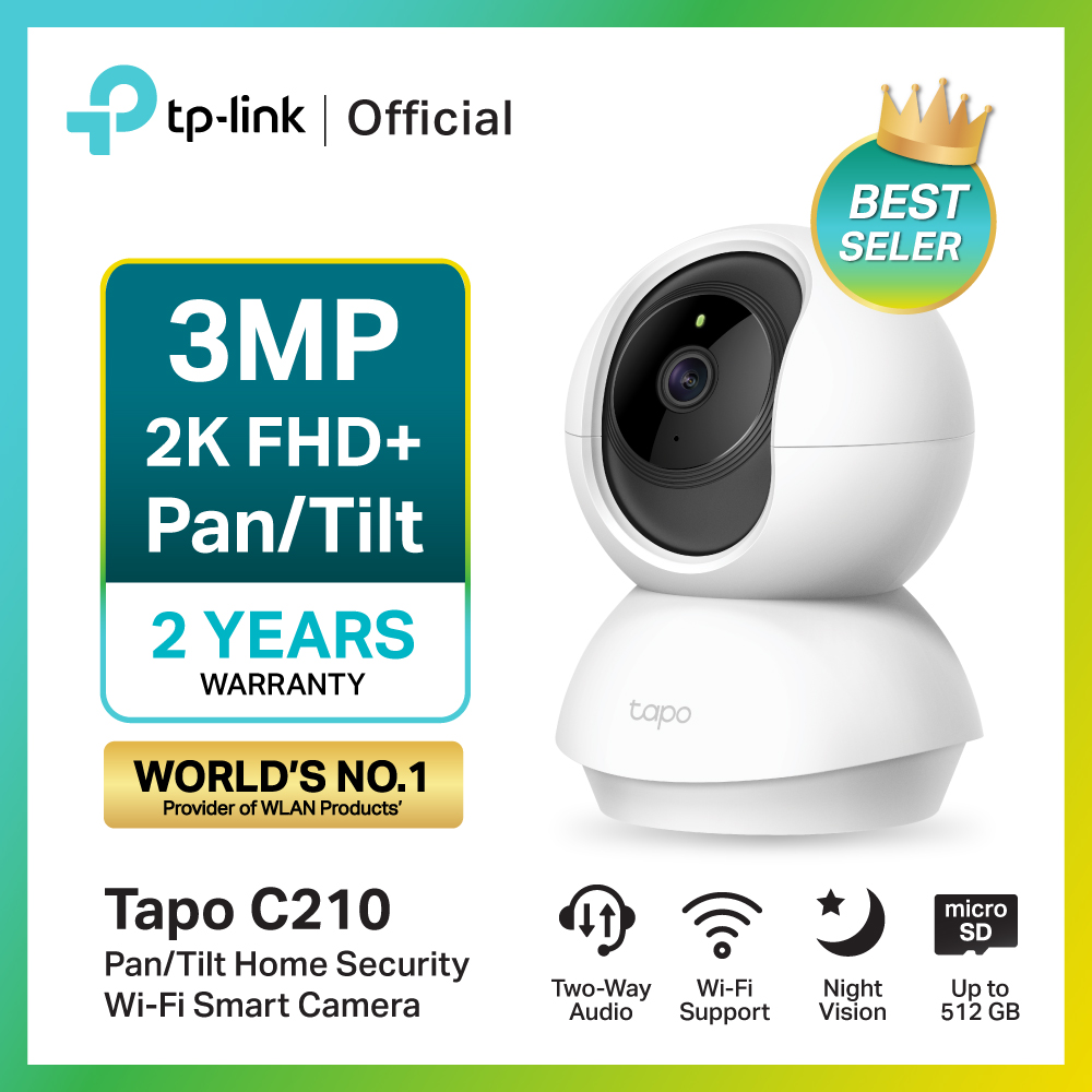 แพ็คคู่สุดคุ้ม TP-Link Tapo C210 IP Camera WiFi Camera 3 ล้านพิกเซล 2K ...