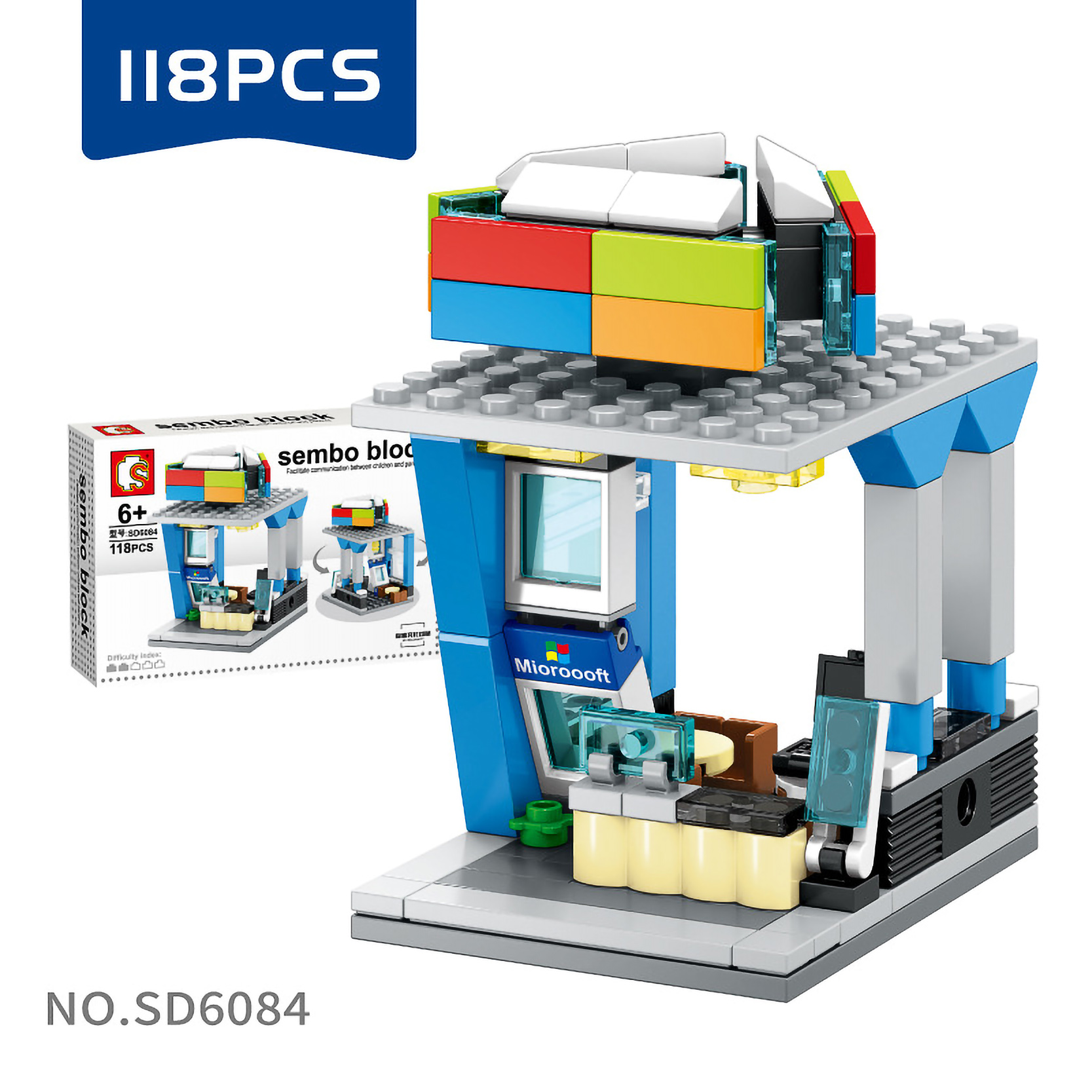 ตัวต่อร้านค้า SEMBO BLOCK No.6084 จำนวน 118ชิ้น - MSSM Store - ThaiPick