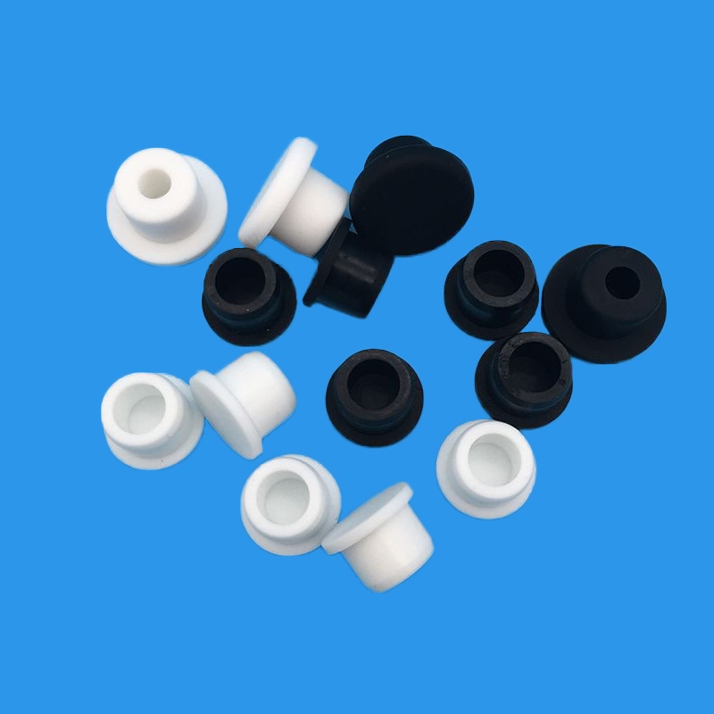 5pcs White/Black Silicone Rubber Blanking End Caps Inserts Plug Bung ...