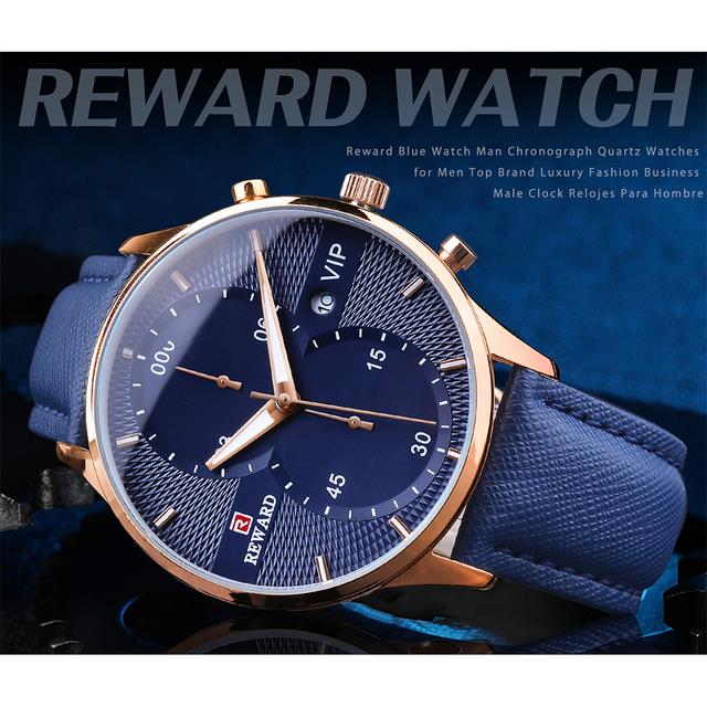 Men Luxury Watch Black Gold Waterproof Quart Watch Male REWARD VIP ...