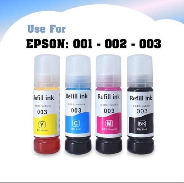 น้ำหมึกเติม 001 002 003 For EPSON เกรดPremium ขวดเหมือนแท้ เติมง่าย ...