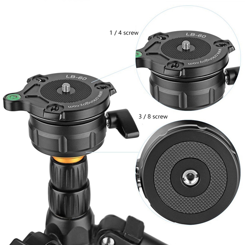 LB-60 Tripod Head Leveling Base Level Horizontal Adjustment Platform ...