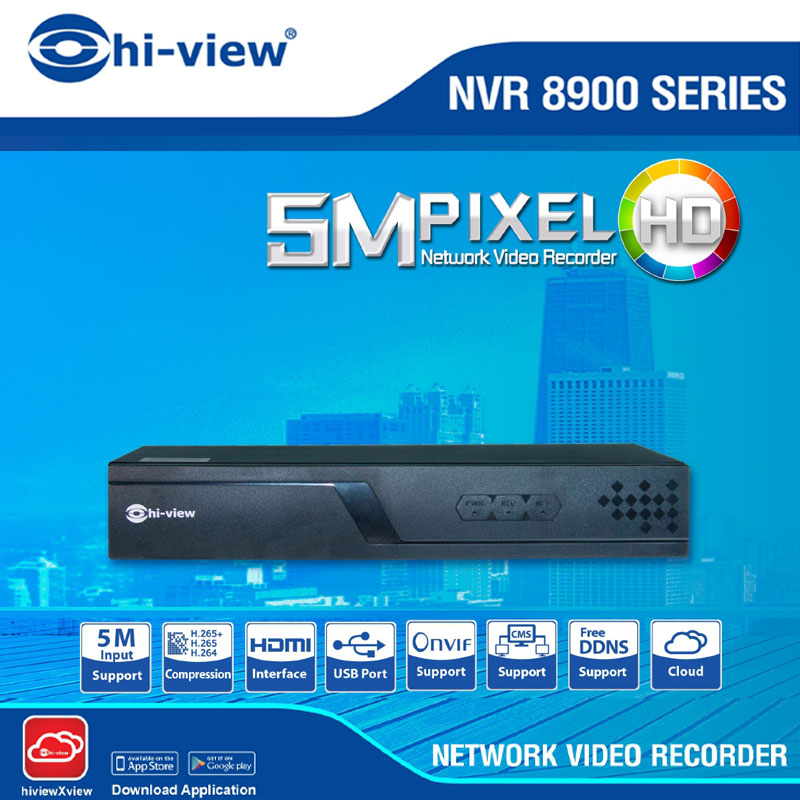 Hi-view เครื่องบันทึก NVR 16Ch 5MP รุ่น HP-8916-V1 | Lazada.co.th