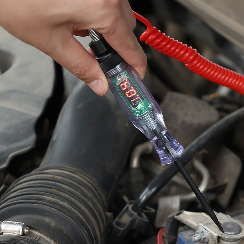 Car Truck Voltage Circuit Tester Digital Display Long Probe Pen Light ...