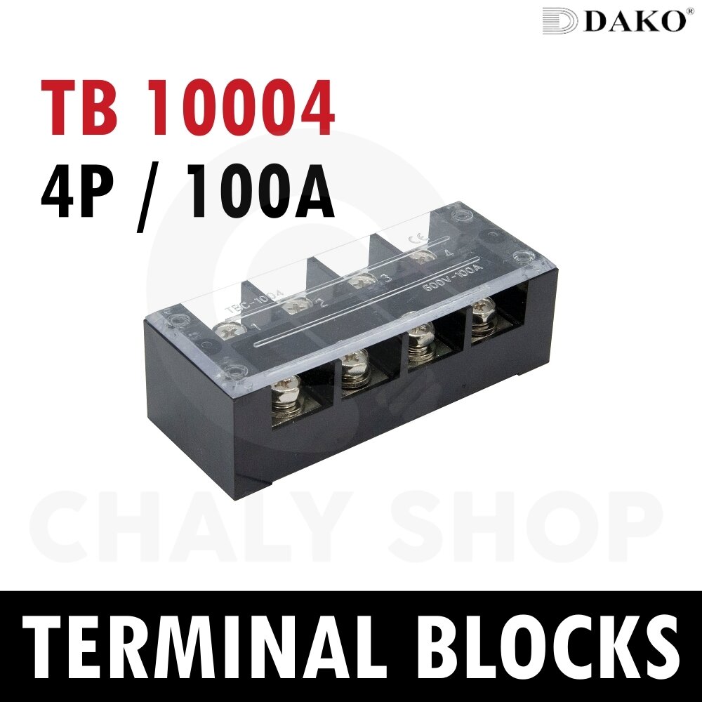 DAKO® TB 10004 4P 100A เทอร์มินอล (Terminal Blocks) | Lazada.co.th
