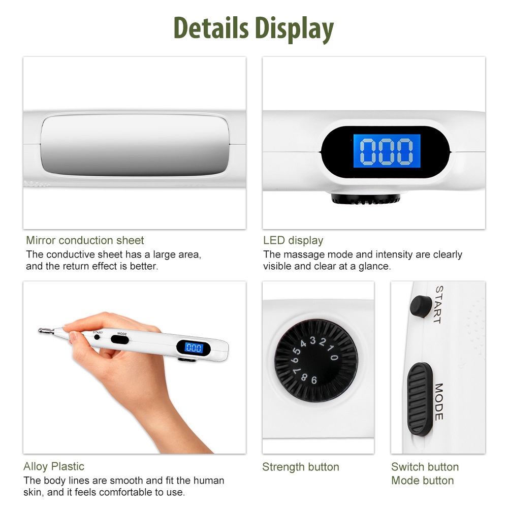 Electronic Acupuncture Pen Tens Point Detector With Digital Display ...