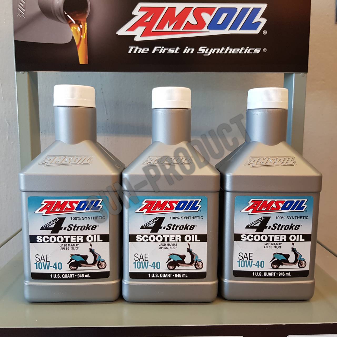 AMSOIL Synthetic Scooter Oil 4T 10W-40 สังเคราะห์แท้ 100% #แถมฟรีน้ำมัน ...