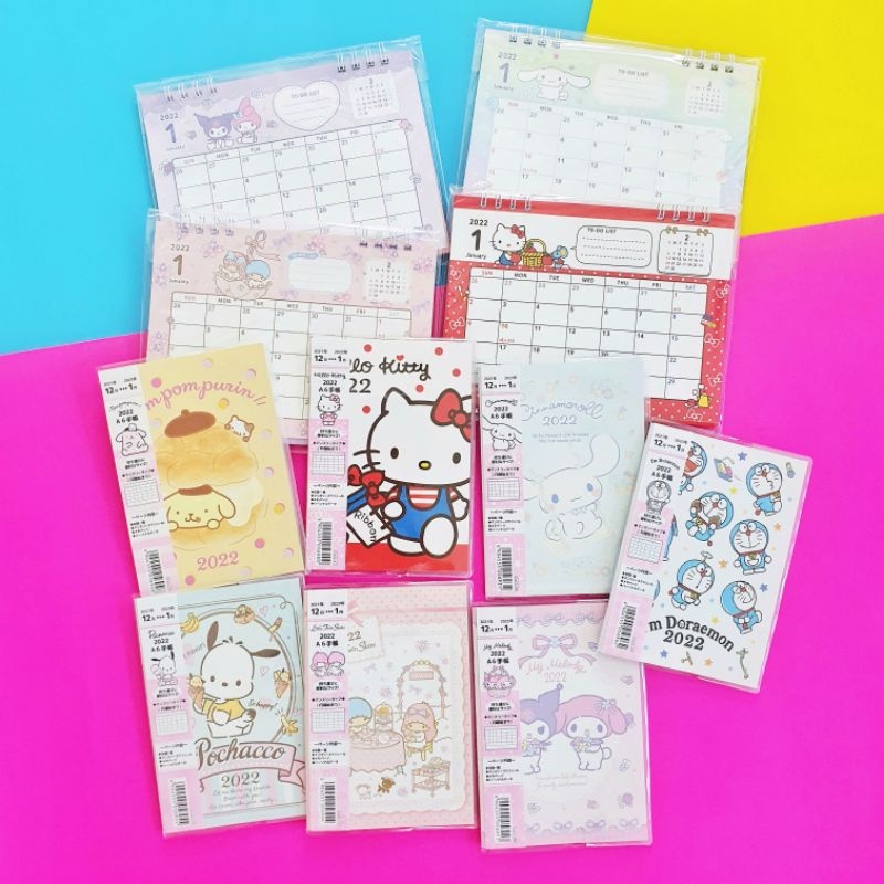 Sanrio Planner 2022 ???? ขนาด A6 B6 ไดอารี่ ปฏิทินตั้งโต๊ะ 2565 ...