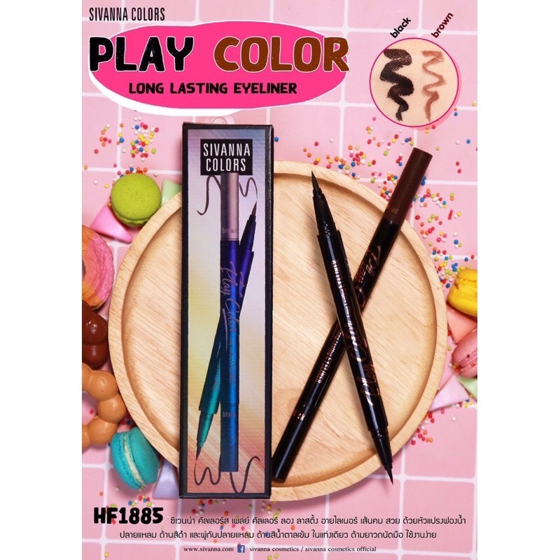 #HF1885 #อายไลเนอร์ SIVANNA PLAY COLOR LONG LADTING EYELINER - NANA ...