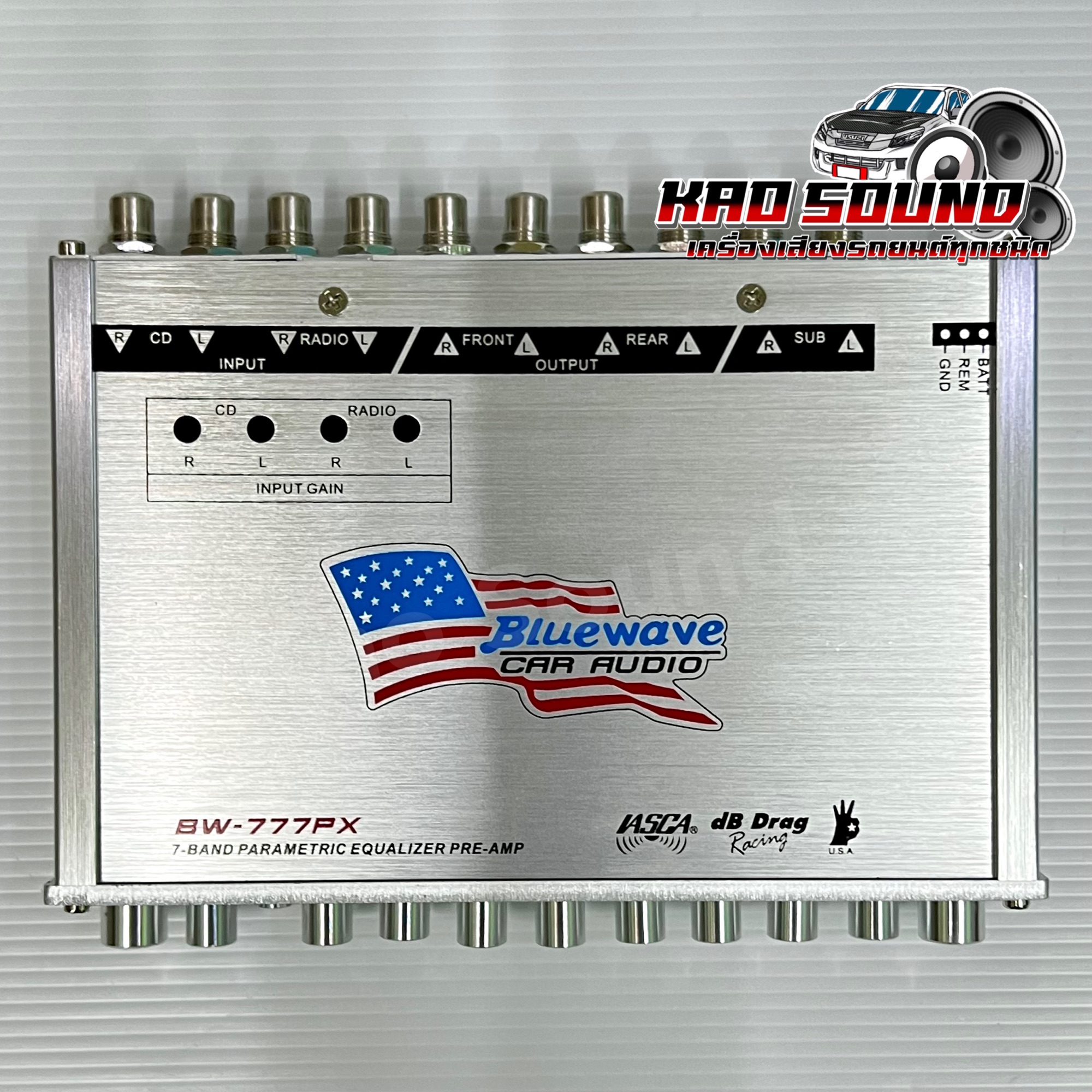 ปรีแอมป์ 7BAND ปรีแอมป์ติดรถยนต์ แบรนด์ BLUEWAVE รุ่น BW-777PX แยกซับ ...