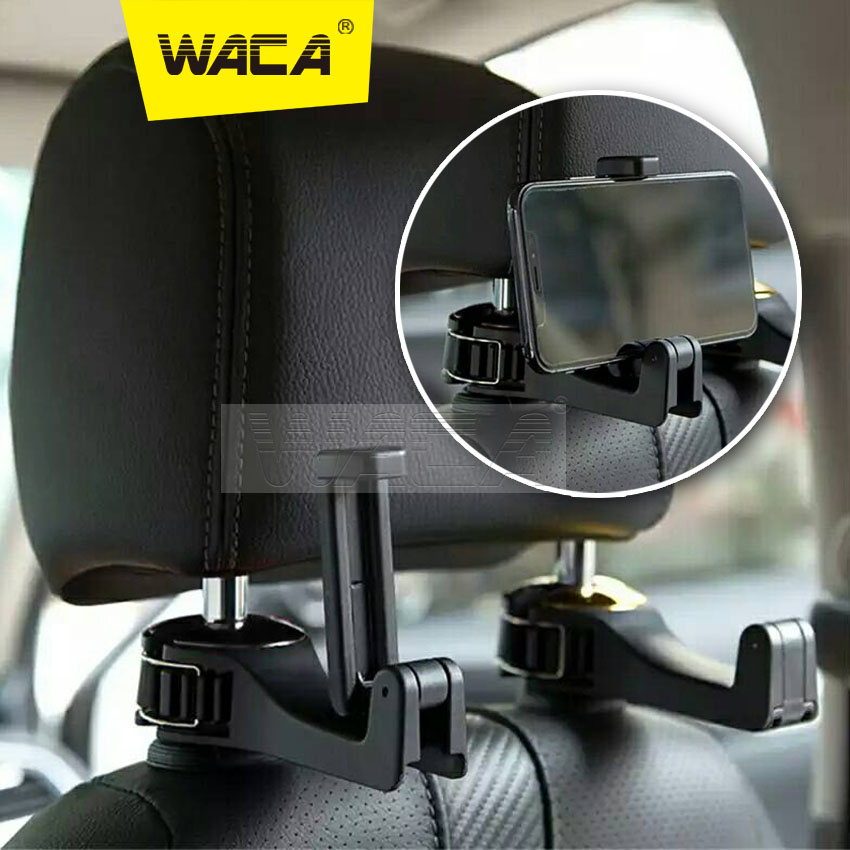 WACA 2in1 ตะขอแขวนยึดมือถือ ตะขอแขวนของ ตะขอแขวนหลังเบาะรถยนต์ ที่แขวนยึดโทรศัพท์ ที่แขวนเบาะ ...