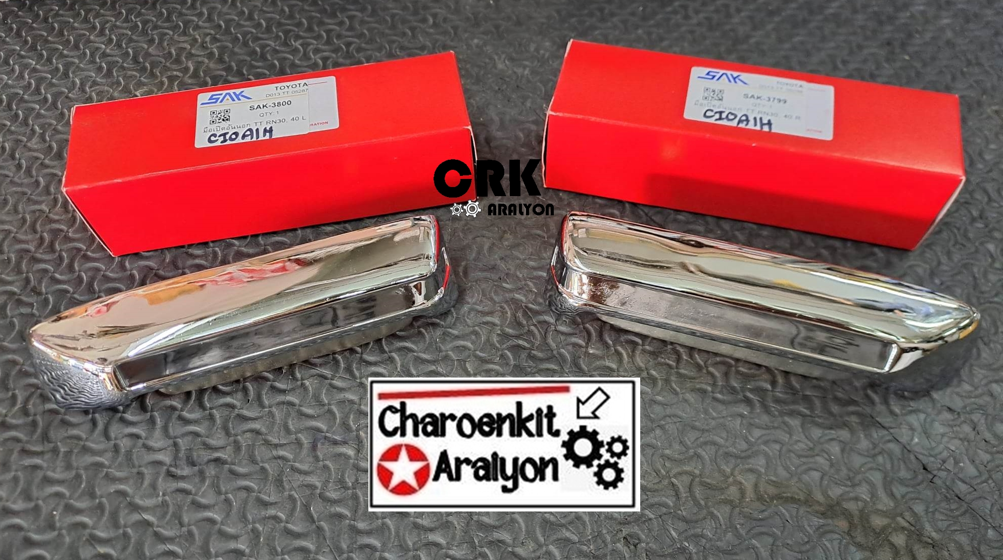 มือเปิดประตูนอก ชุบ TOYOTA โตโยต้า HILUX ม้ากระโดด RN LN30 40 เหล็ก L/R ...