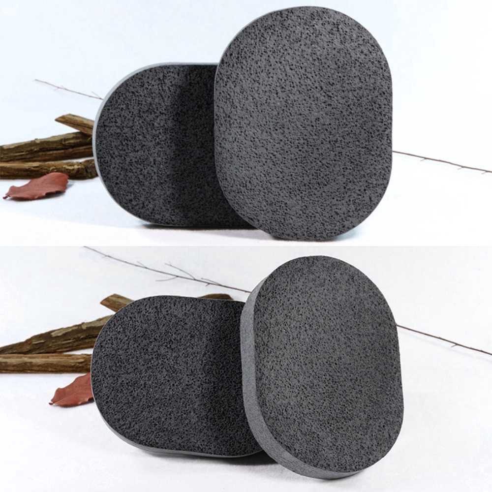 Spon Wajah Arang Bambu Charcoal Busa Sponge Tebal Halus Cuci Muka ...