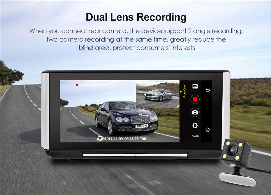 Monitor IPS 7 Android + GPS + Car DVR Dual Camera (WIFI) จีพีเอส ...