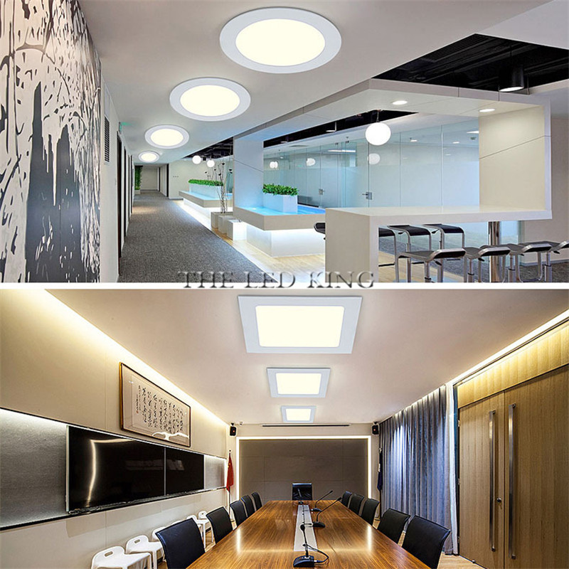 Ultra Thin 12W 18W 24W 36W 48W LED Circular Panel Light Surface Mounted led ceiling light 85 ...