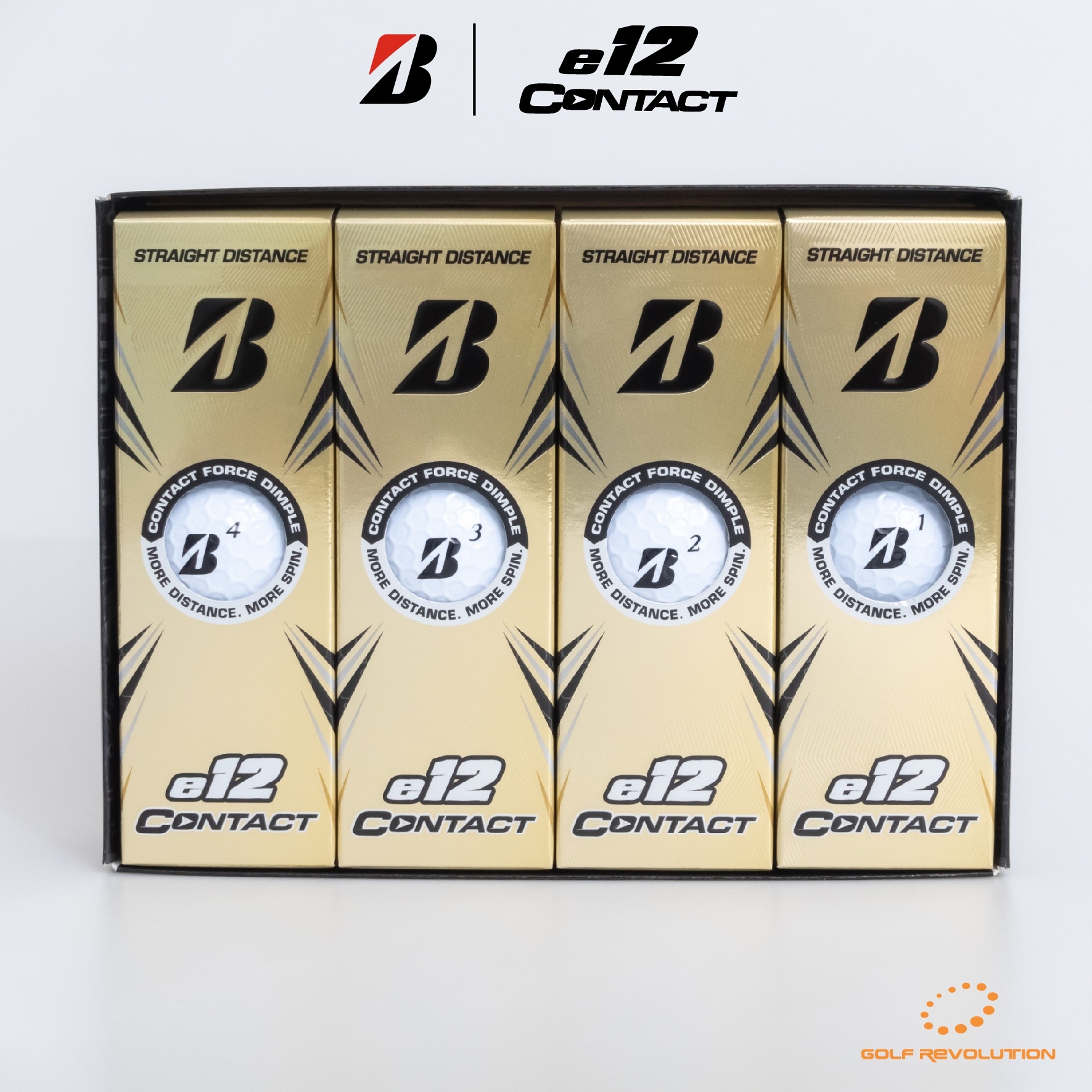 ลูกกอล์ฟ Bridgestone Golf - e12 Contact White ซื้อ 2 แถม 1 Price 1290 THBdz (Promotion Buy2 ...