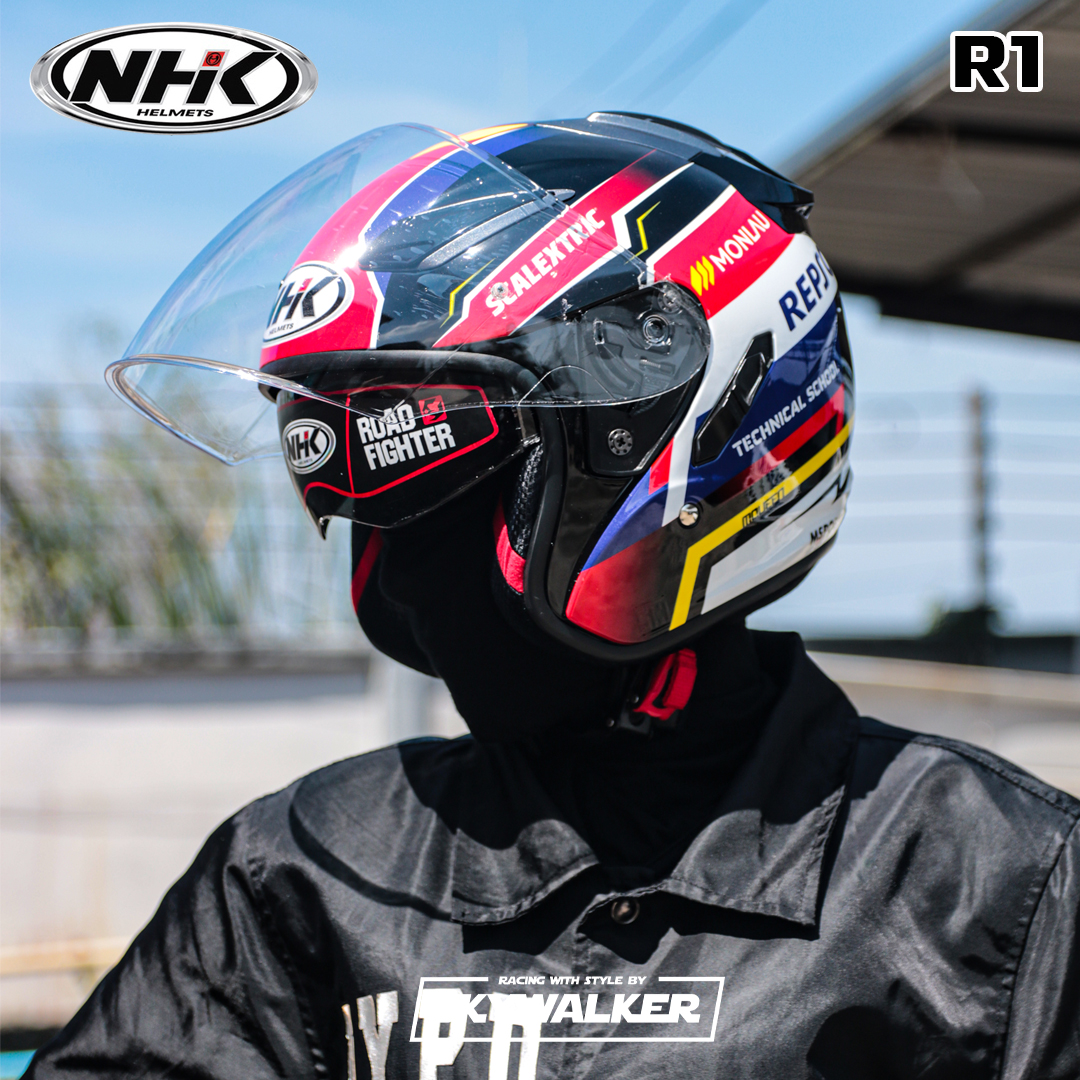 หมวกกันน็อค NHK R1 V2 OPEN FACE แว่น2ชั้น ลายนักแข่ง 2022 รุ่นใหม่ ...