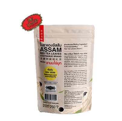 ชาตรามือ ใบชาแดงอัสสัม ตรา ChaTraMue ชานมไข่มุก Assam Red Tea Leaves ชา ...