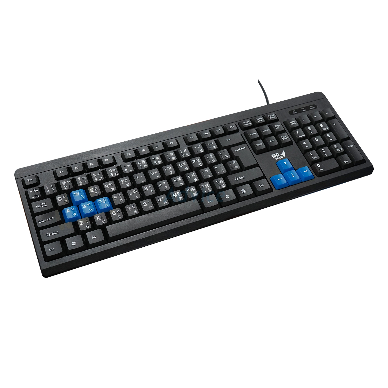 USB Keyboard MD-TECH (KB-674) Black/Blueคีย์บอร์ดและเมาส์สำหรับ ...
