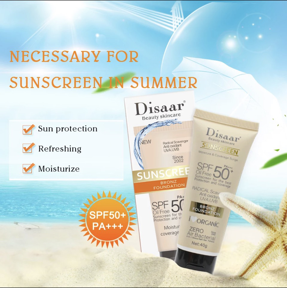 Disaar UV SUNSCREEN ครีมกันแดดผสมรองพื้น SPF 50 PA ซึมไว ไม่มัน ไม่อุด ...