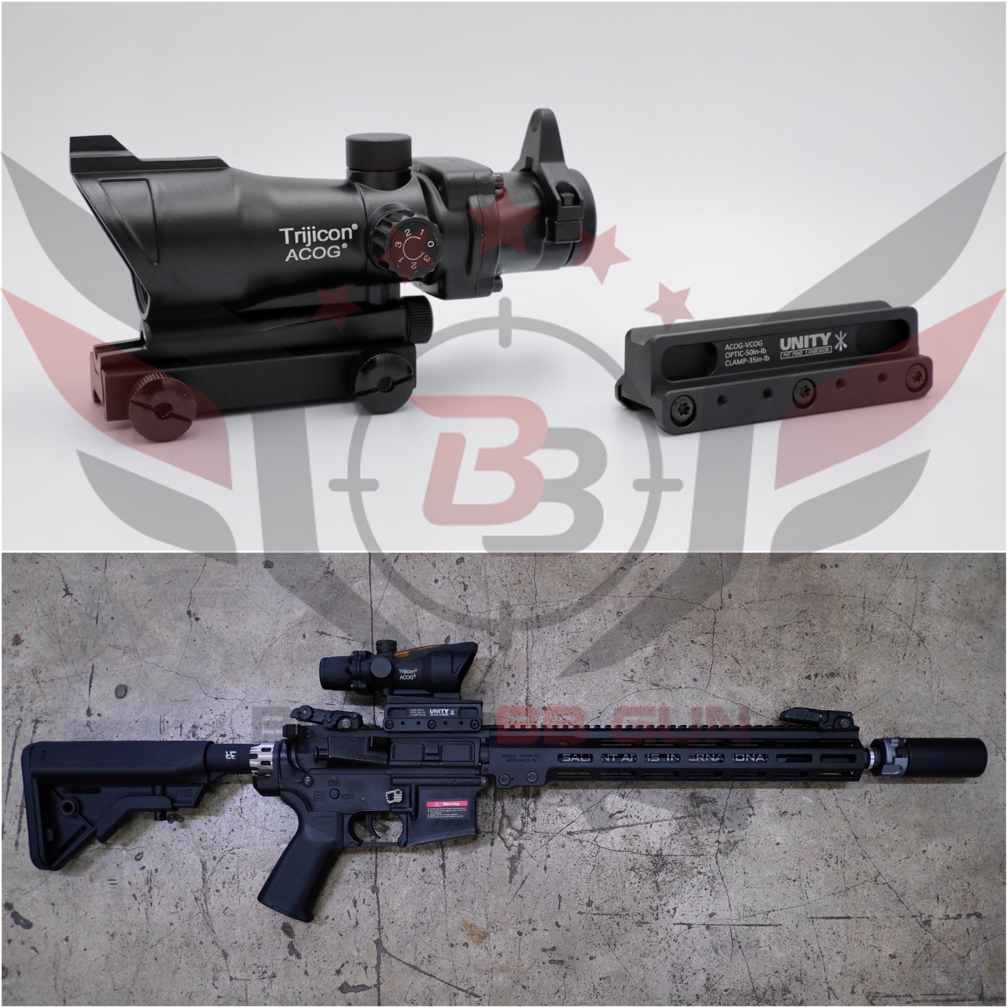 ดอท Trijicon Acog + Unity FAST™ COG Series Mount (ดอท Trijicon Acog ...