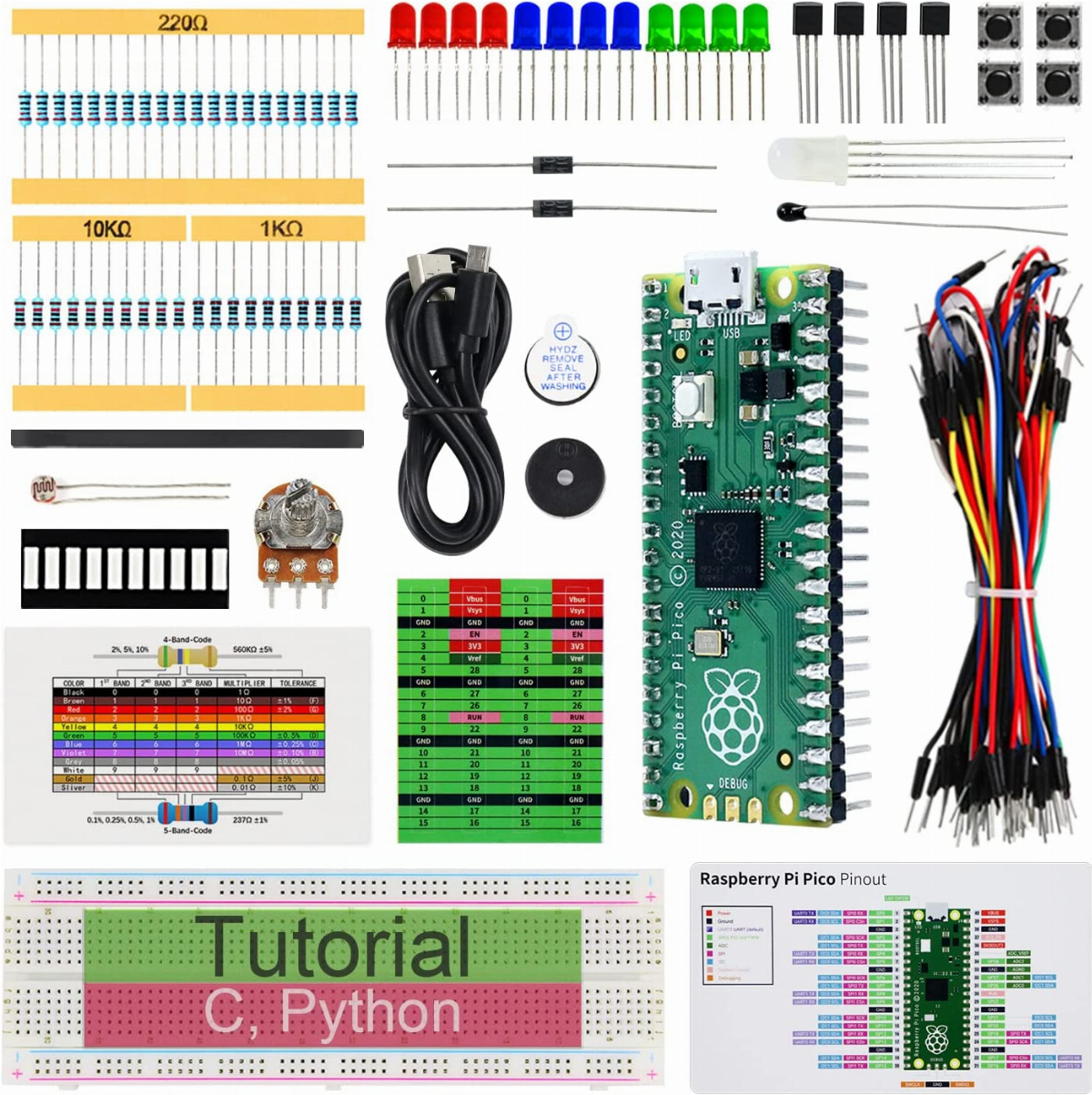 FREENOVE Basic Starter Kit for Raspberry Pi Pico (Included) (Compatible ...