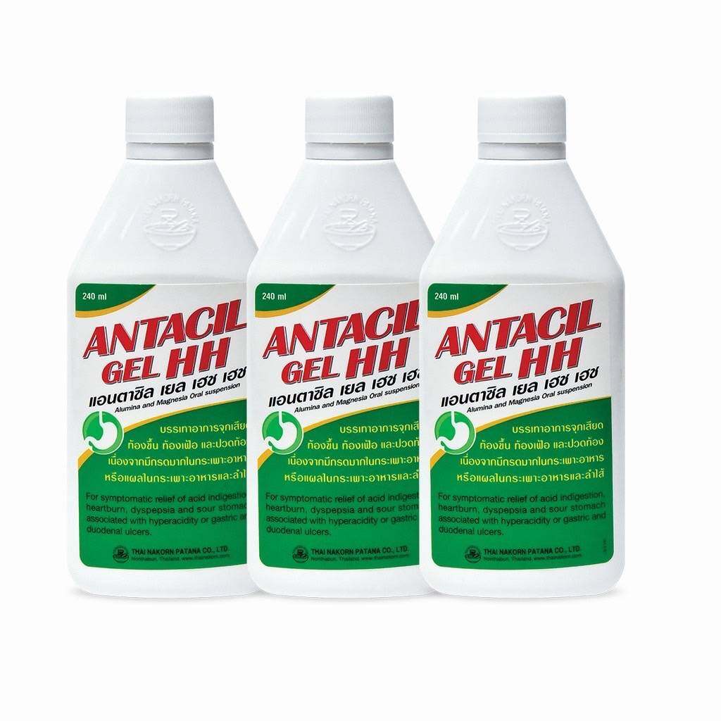 ANTACIL GEL HH 240ml แอนตาซิล เยล เอชเอช ลดกรดและเคลือบแผลในกระเพาะ ...