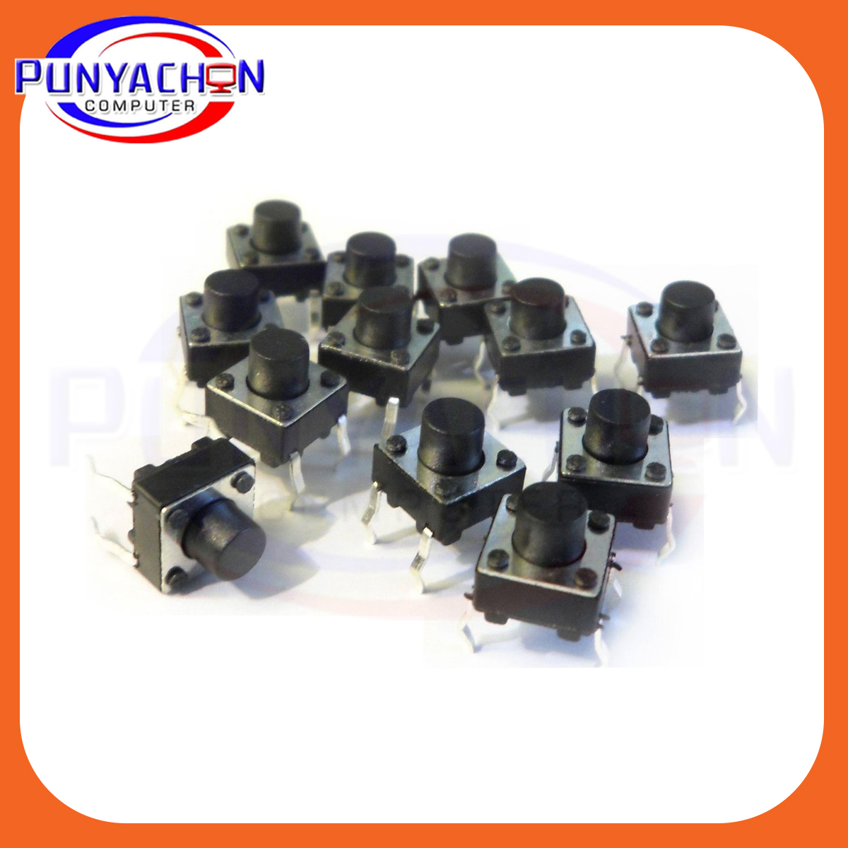 ปุ่มสวิตซ์ Push Button Micro Switch 4 Pin Key Switch Light Touch 4 ขา 6*6 Micro Tact Push ปุ่ม ...