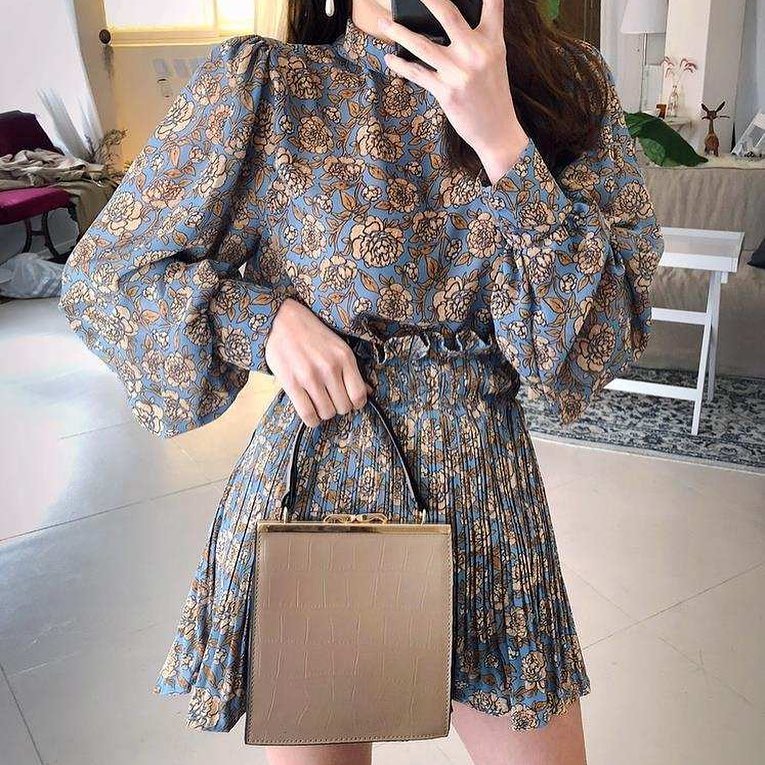 Miko Style - เดรสรุ่น PATCHA SET สีฟ้า - Miko Style - ThaiPick