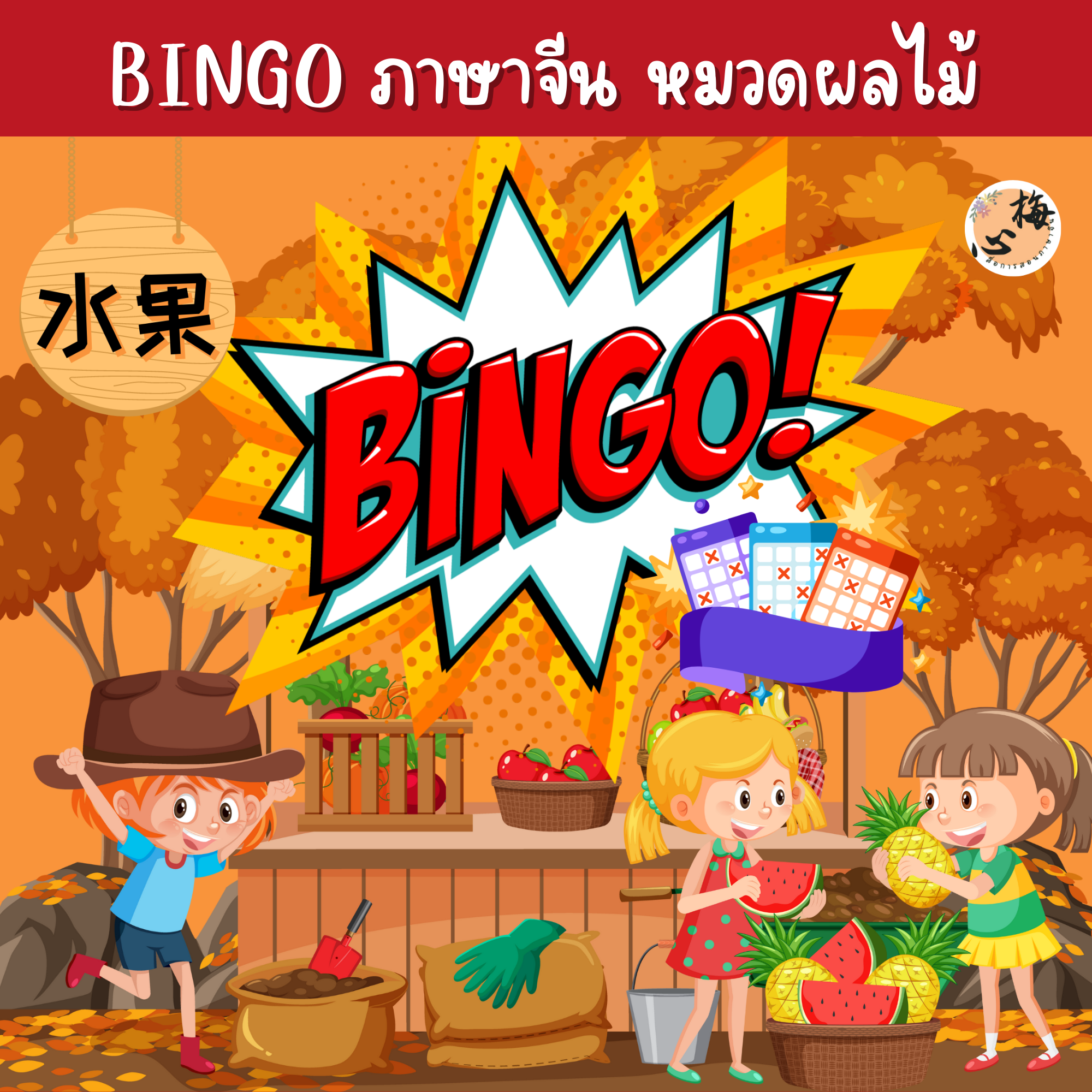 BINGO เกมบิงโกภาษาจีน หมวดผลไม้ #สื่อการเรียนภาษาจีน #สื่อการสอนภาษาจีน ...
